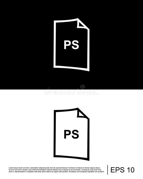 Ps File Format Icon Template Stock Illustration Illustration Of File Icon 208641455