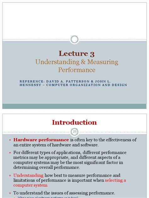 Lesson 3 Computing For Performance Pdf Central Processing Unit Hertz
