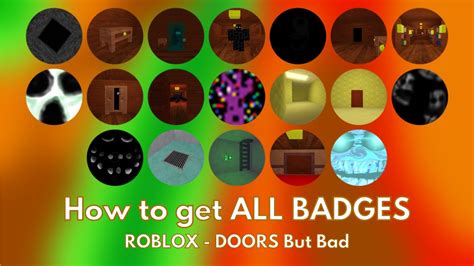 How to get ALL 19 BADGES in ROBLOX - DOORS But Bad (TUTORIAL) - YouTube