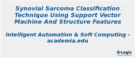 Synovial Sarcoma Classification Technique Python Projects S Logix