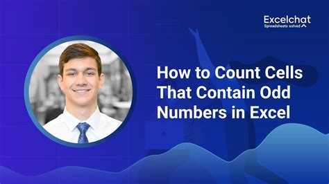 How To Count Cells That Contain Odd Numbers In Excel Youtube