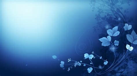 Premium Ai Image Blue Background With A Floral Design