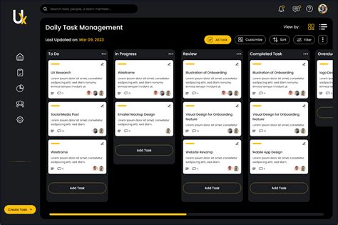 Task Management Dashboard Ui Design 3 Images Behance