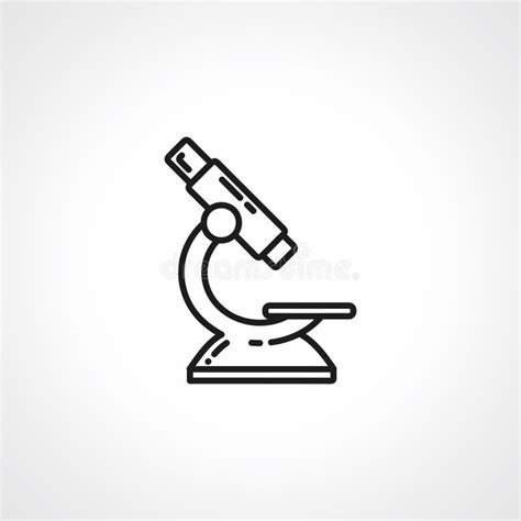 Microscope Line Icon Microscope Icon Stock Vector Illustration Of Flat Science 277779023