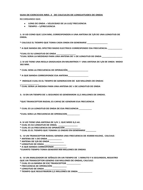 Guia De Ejercicios Nro 2 Pdf