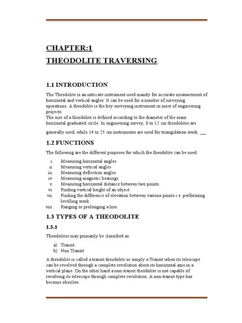 Chapter Traversing Pdf Surveying Compass