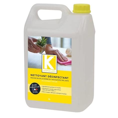 Désinfectant Et Nettoyant Multi Surfaces Virucide Parfum Menthe Bidon De 5l