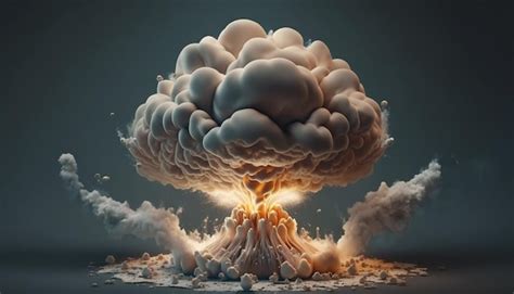 Premium Ai Image Nuclear Explosion And Wave In Sky