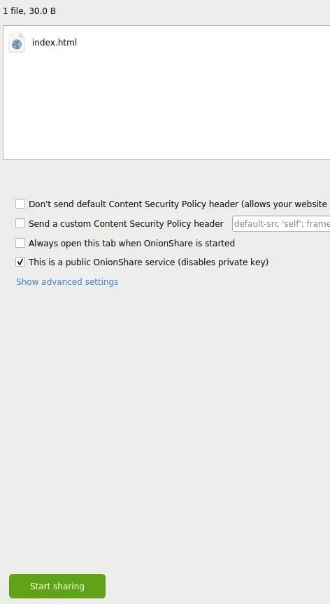 Как создать анонимный сайт в Tor используя Onionshare