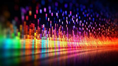 Premium Photo Vibrant And Colorful Data Code Wallpaper Featuring Rainbow Lights Representing