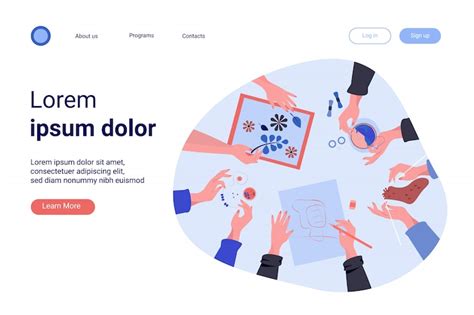 크리 에이 티브 수제 워크숍 평면 벡터 일러스트 레이션 무료 벡터