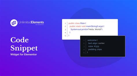 Code Snippet For Elementor Free And Easy To Use Unlimited Elements Widget Library For