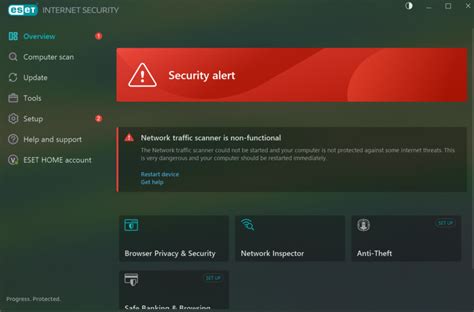 Network Traffic Scanner Is Non Functional Eset Internet Security