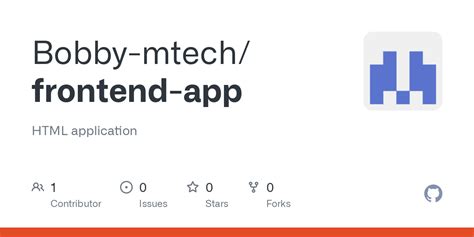 Github Bobby Mtech Frontend App Html Application