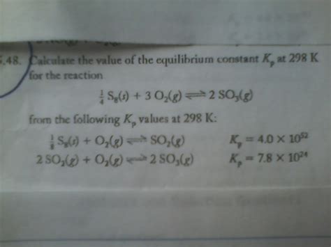 Solved 648 Calculate The Value Of The Equilibrium Constant