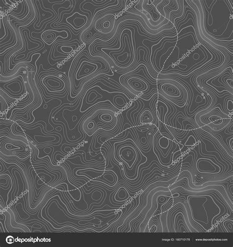 Seamless Pattern Topographic Map Background With Space For Copy