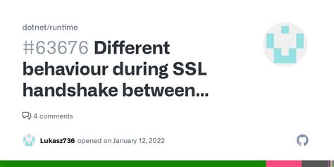 Different Behaviour During SSL Handshake Between Windows And Linux Issue Dotnet