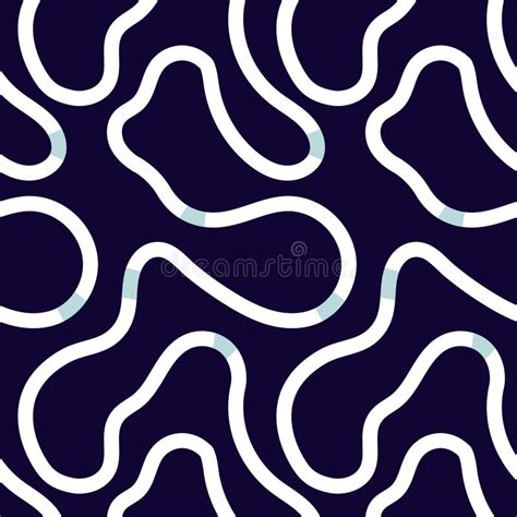 Bold Doodle Lines Seamless Pattern Abstract Modern Squiggle Wavy Ornament Background Fun