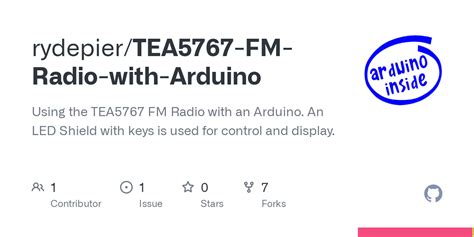 GitHub Rydepier TEA FM Radio With Arduino Using The TEA FM Radio With An Arduino An