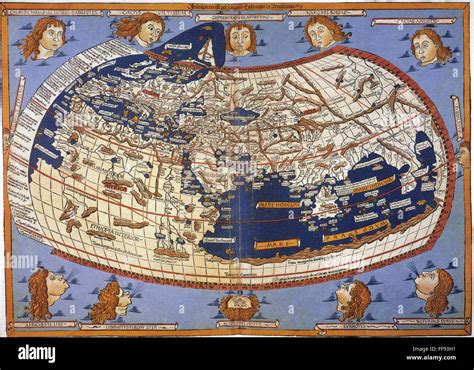 World Map Ptolemy Nmap Of The World From The Latin Edition Of