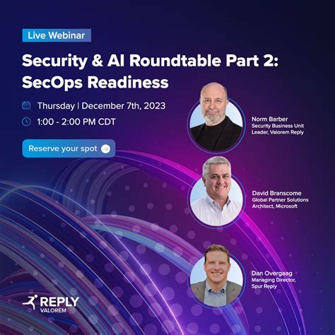 Valorem Reply On Linkedin Webinar Security And Ai Roundtable Part 2