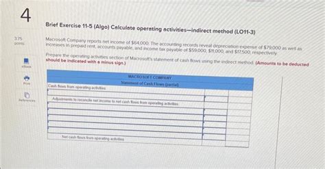 Solved Brief Exercise Algo Calculate Operating Chegg Com