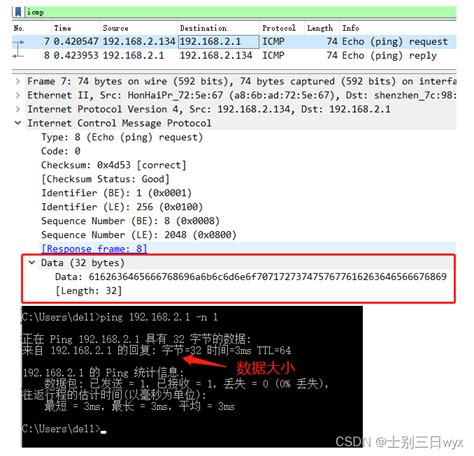 wireshark抓包分析icmp协议 wireshark抓ping包分析数据报格式 icmp状态码 csdn博客