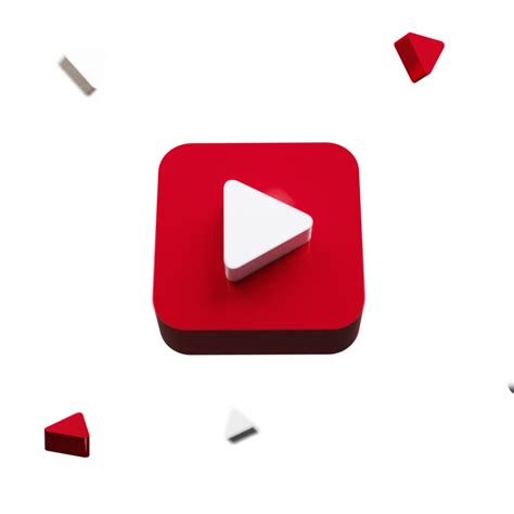 D Render Cube Youtube Logo PNG