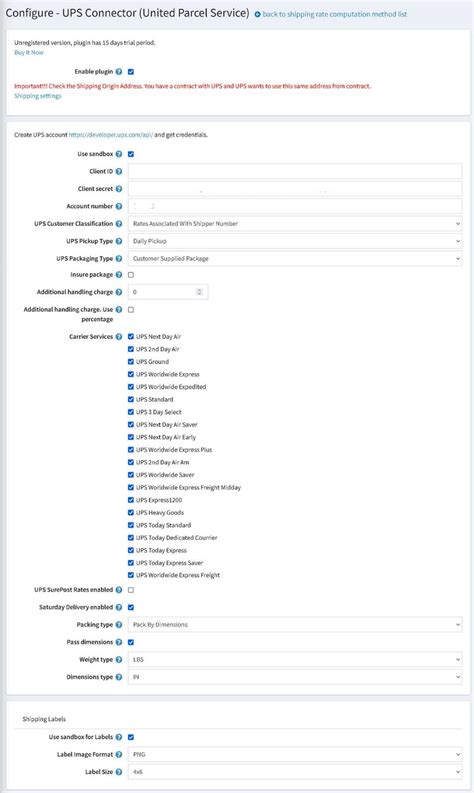 Ups Connector Oauth 20 Create Labels Nopcommerce