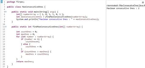 Java Code 94 Maxconsecutiveones Narayana N Posted On The Topic Linkedin