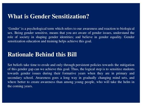 Compulsory Gender Sensitization Curriculum Bill 2013