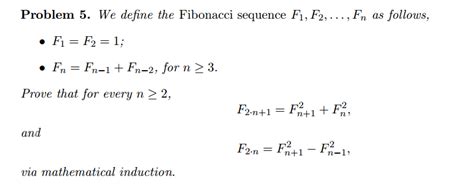 problem 5 we define the fibonacci sequence f1