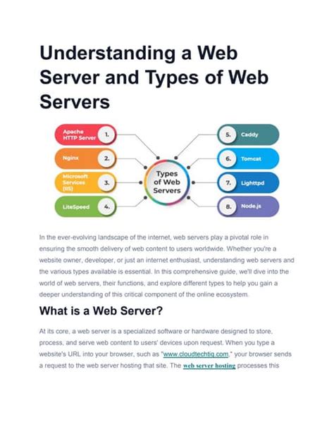 web server types understanding a web server pdf