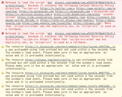 Disqus Only Works When Scripts Fail Content Security Policy Stack