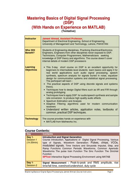 Pdf Mastering Basics Of Digital Signal Processing Modified Dokumen Tips