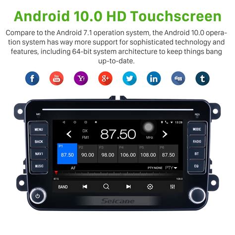 HD Touchscreen 7 Inch For VW Volkswagen Universal Radio Android 13 0 GPS Navigation System With