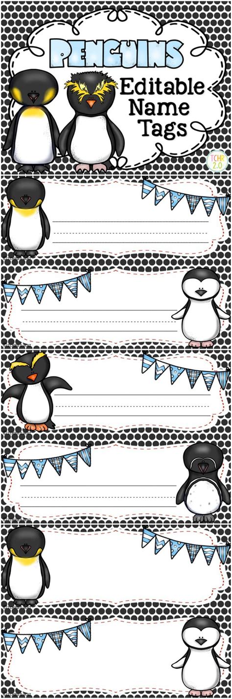 Printable Penguin Name Tags Printable Word Searches