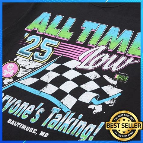 All Time Low Store Merch Shop Everyones Talking Racing Tee Newest