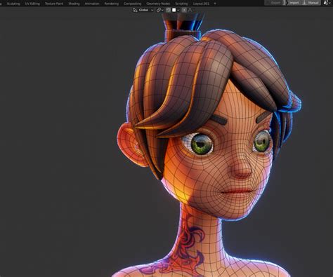 Artstation Blender Character 3d Modeling Dika With Basemesh Game Assets