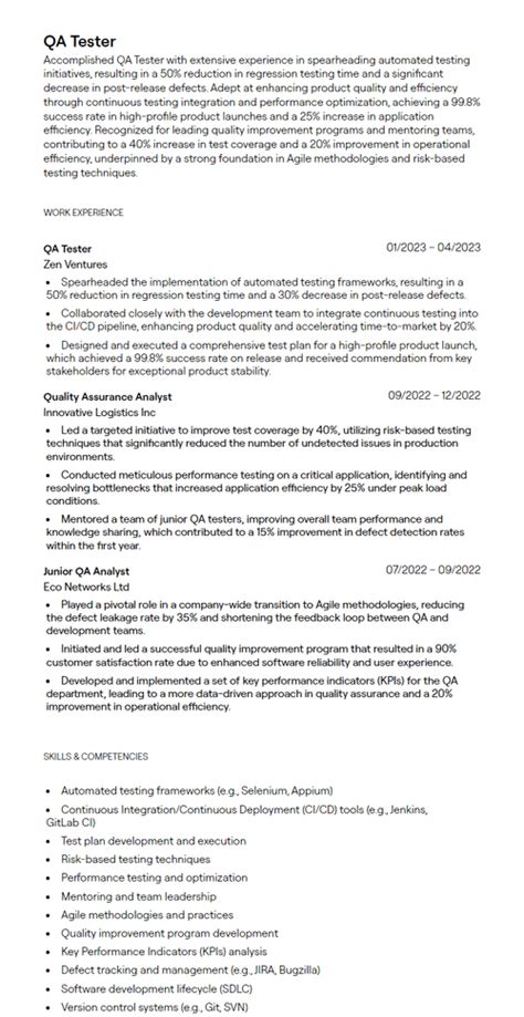 7 Automation Tester Resume Examples [with Guidance]