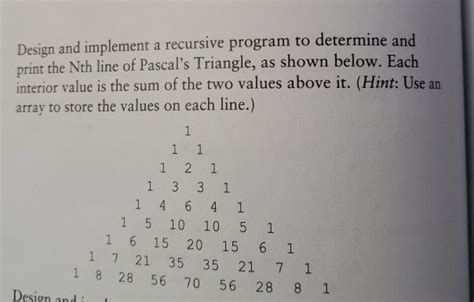 Solved Design And Implement A Recursive Program To Determine Chegg