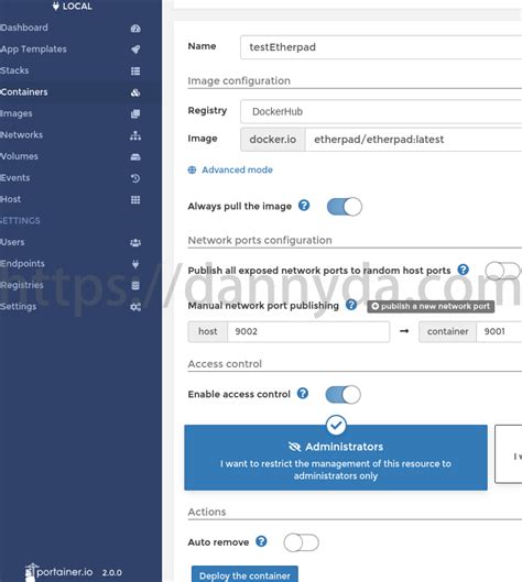 how to add apps containers stacks in portainer 2 0 0 how to use docker