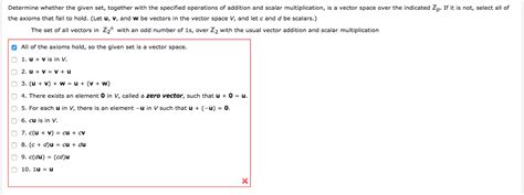 Solved Determine Whether The Given Set Together With The Chegg Com