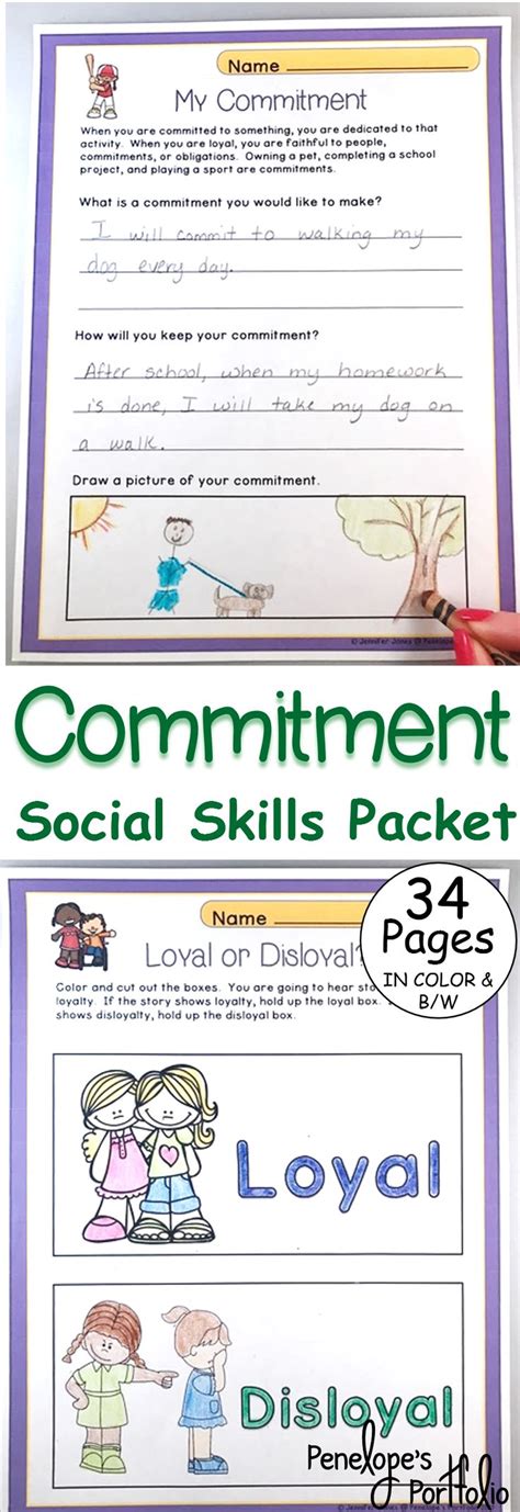 Commitment Sel Lessons And Activities Character Ed On Loyalty