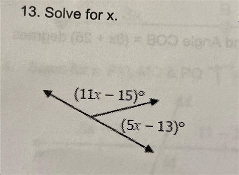Solved Solve For X