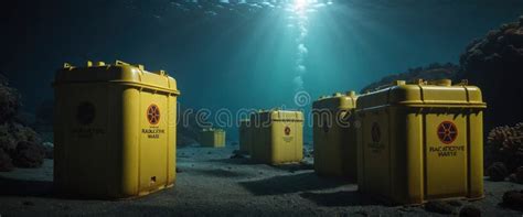 Toxic Waste Stored On The Seabed In The Deep Sea Stock Illustration Illustration Of Generative