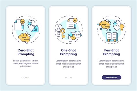 Premium Vector Prompt Engineering Methods Onboarding Mobile App Screen