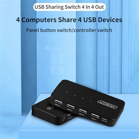 Kvm Switch Usb Switch Shared Controller Adapter 4 Eingänge 4 Ausgänge