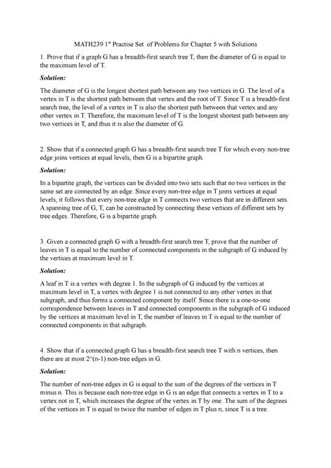 practise set of problems 1 chapter 5 math239 1st practise set of