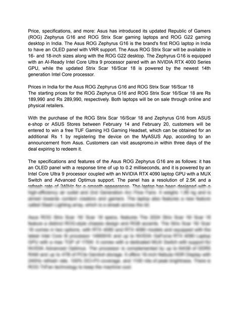 Solution Asus Launches Zephyrus G Laptops Refreshed Strix Scar Series And Rog G Gaming